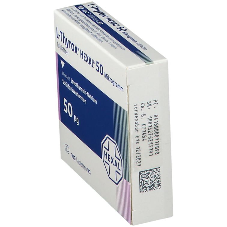 L-Thyrox® HEXAL® 50 µg 100 St - shop-apotheke.com