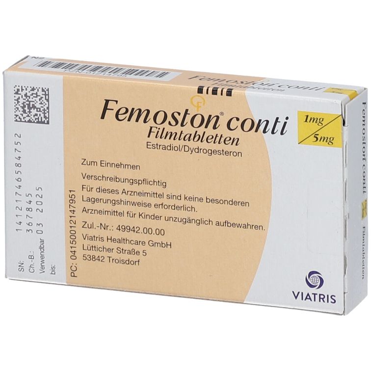 Femoston® conti 1 mg/5 mg 84 St - shop-apotheke.com