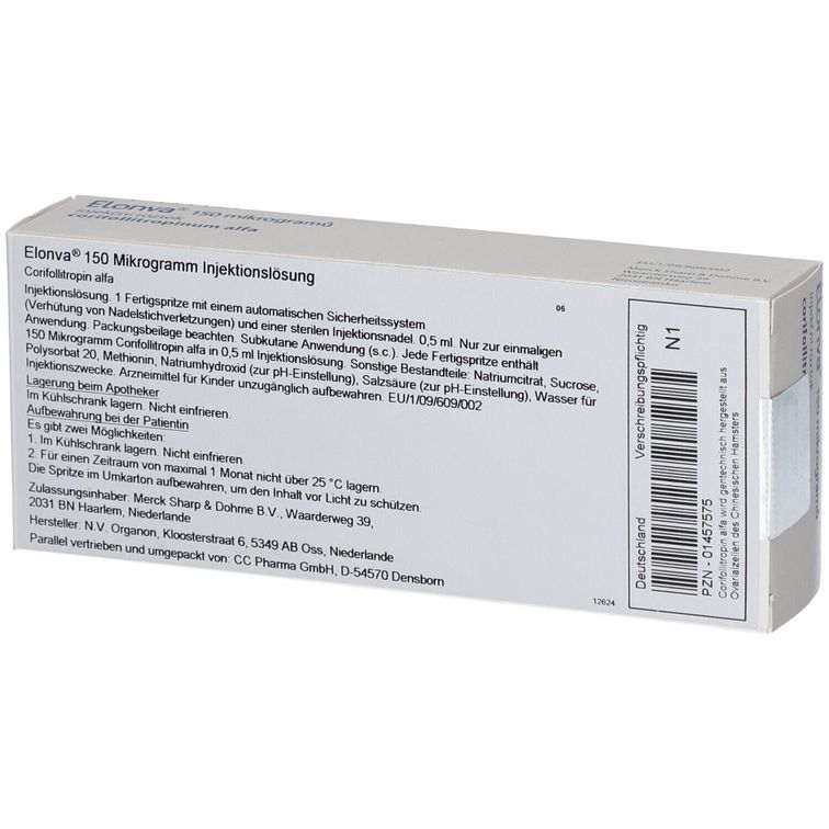 ELONVA 150 Mikrogramm Injektionslsg.i.e.Fertigspr. 0,5 ml - shop ...