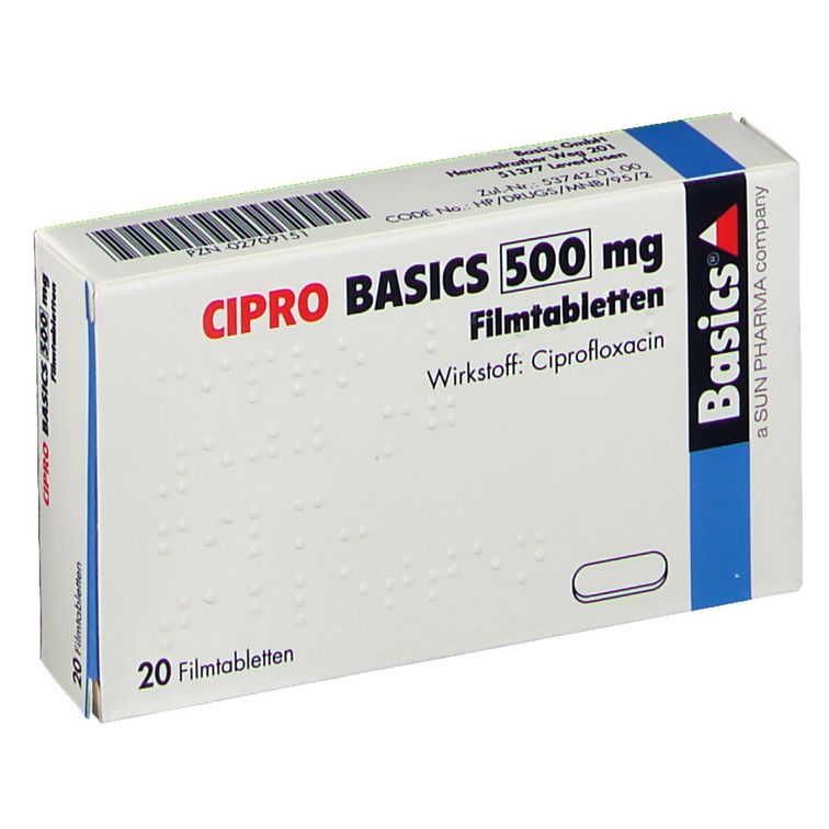 CIPRO BASICS 500 mg 20 St - shop-apotheke.com