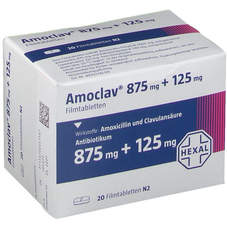Amoclav® 875 mg + 125 mg 20 St - shop-apotheke.com