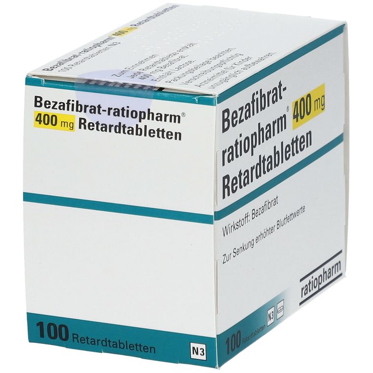 Bezafibrat-ratiopharm® 400 mg 100 St - shop-apotheke.com