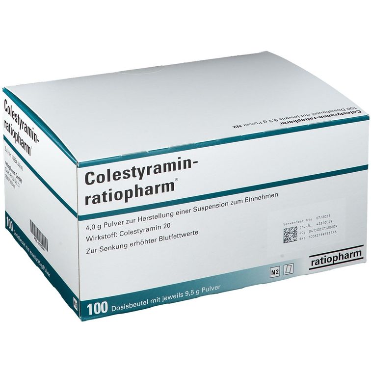 Colestyramin-ratiopharm® 100 St - shop-apotheke.com