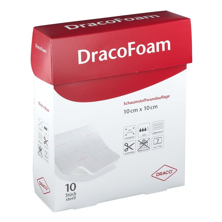 DracoFoam non-haft steril 10 x 10 cm 10 St - shop-apotheke.com