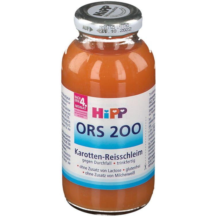 Hipp ORS 200 Karotten-Reisschleim Spezialnahrung ab dem 5. Monat 0,2 l ...