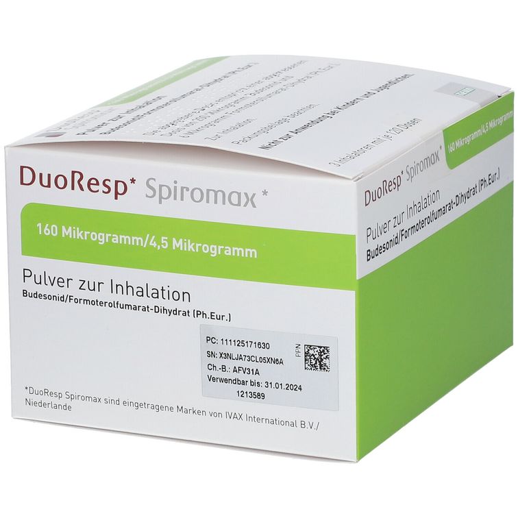 DuoResp® Spiromax 160 µg/4,5 µg 3 St - shop-apotheke.com
