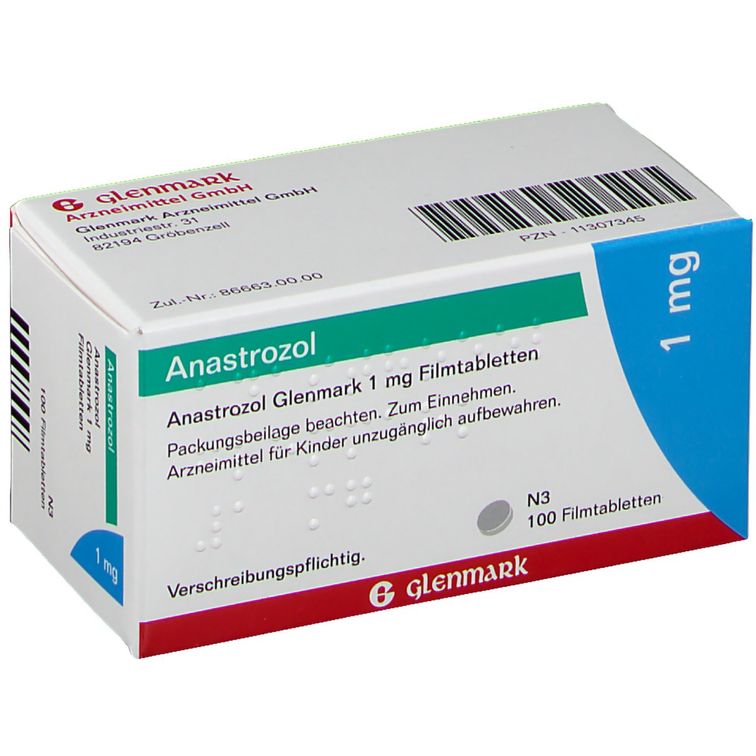Anastrozol Glenmark 1 mg 100 St - shop-apotheke.com