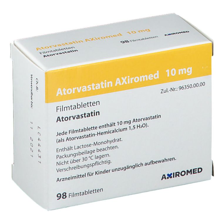 Atorvastatin Axiromed 10 mg 98 St - shop-apotheke.com