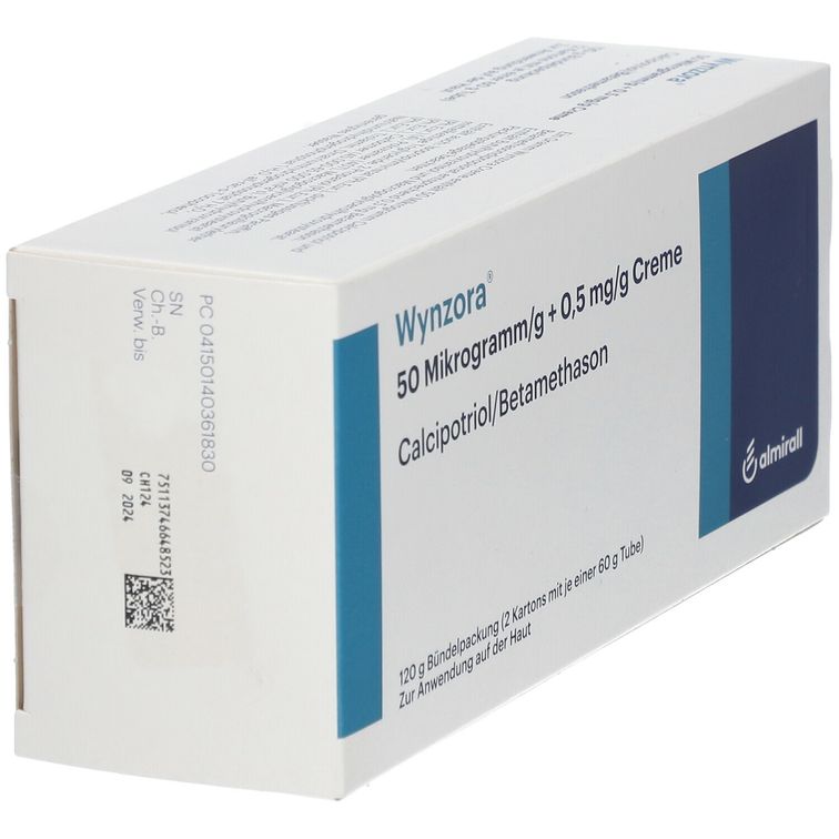 WYNZORA 50 Mikrogramm/g + 0,5 mg/g Creme 2x60 g - shop-apotheke.com