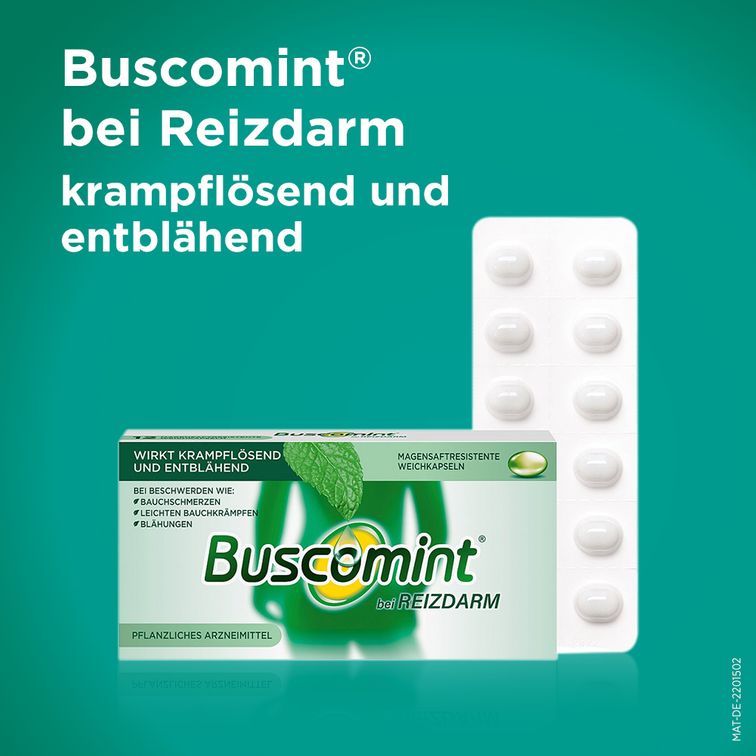 Buscomint® bei Reizdarm mit Pfefferminzöl bei leichten Krämpfen im ...