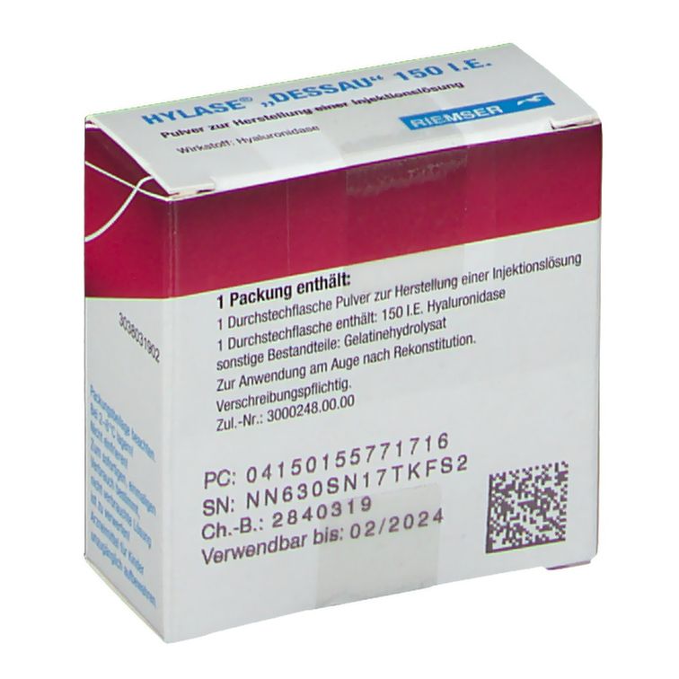 HYLASE® DESSAU 150 I.E. 1 St - shop-apotheke.com