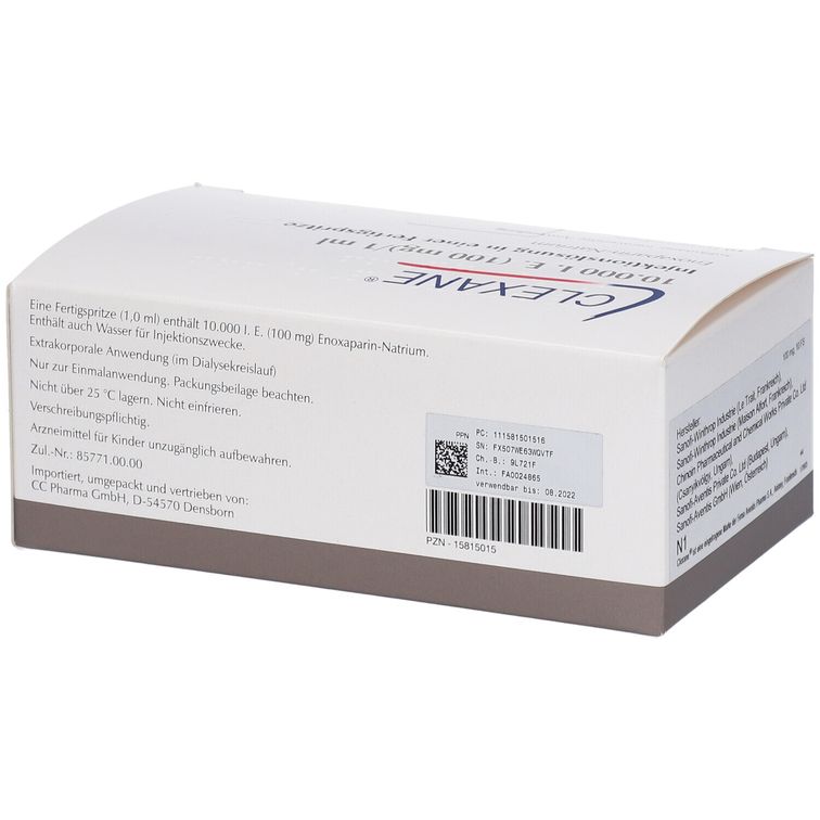 CLEXANE 10.000 I.E. 100 mg/ml 10 St - shop-apotheke.com