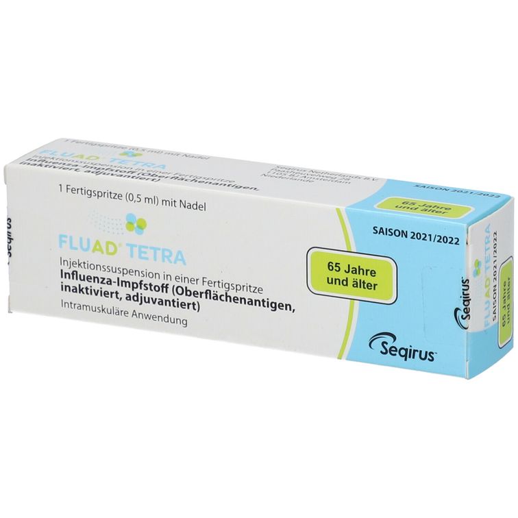 FLUAD Tetra 2021/2022 Inj.-Susp.F-Spr.m.Kanüle 0,5 ml - shop-apotheke.com