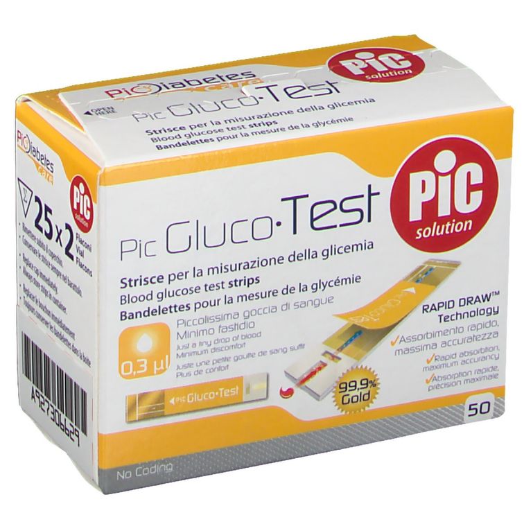 Pic Solution 50 Misura Strisce Glucotest 50 pz | Redcare