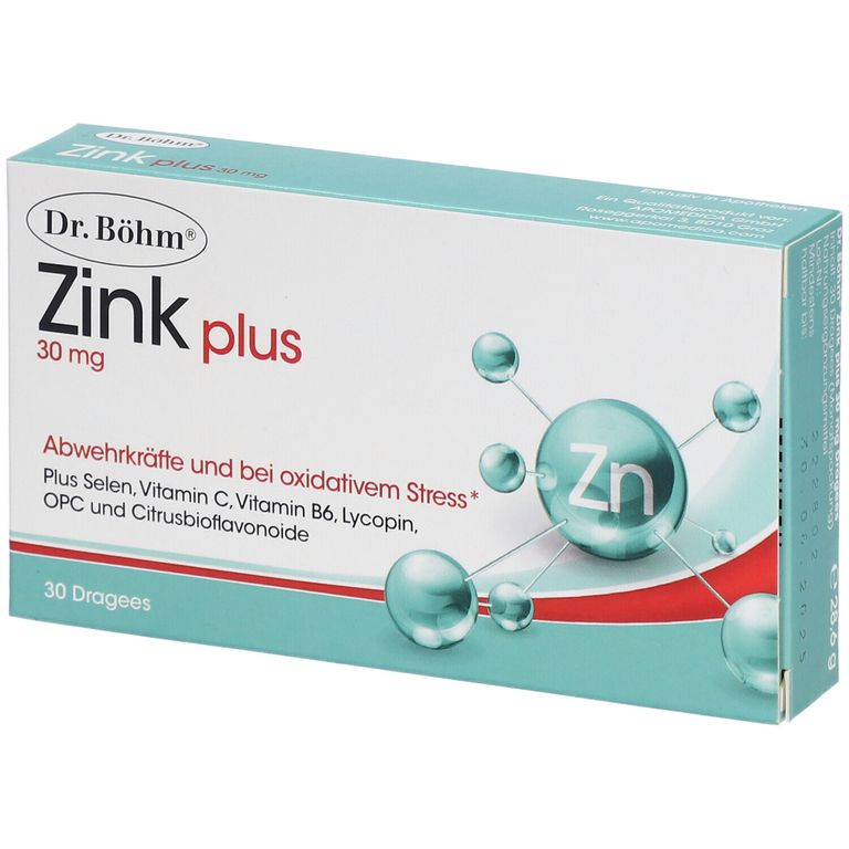 Dr. Böhm® Zink plus 30 mg 30 St - shop-apotheke.com