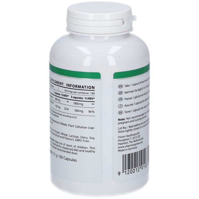 Magnesium Malat Kapseln 180 St - Shop Apotheke