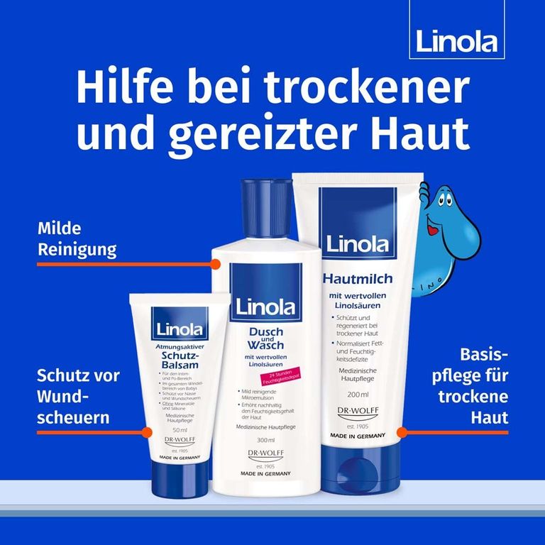 Linola Schutz-Balsam – atmungsaktiver Haut- und Wundschutz bei Reibung ...