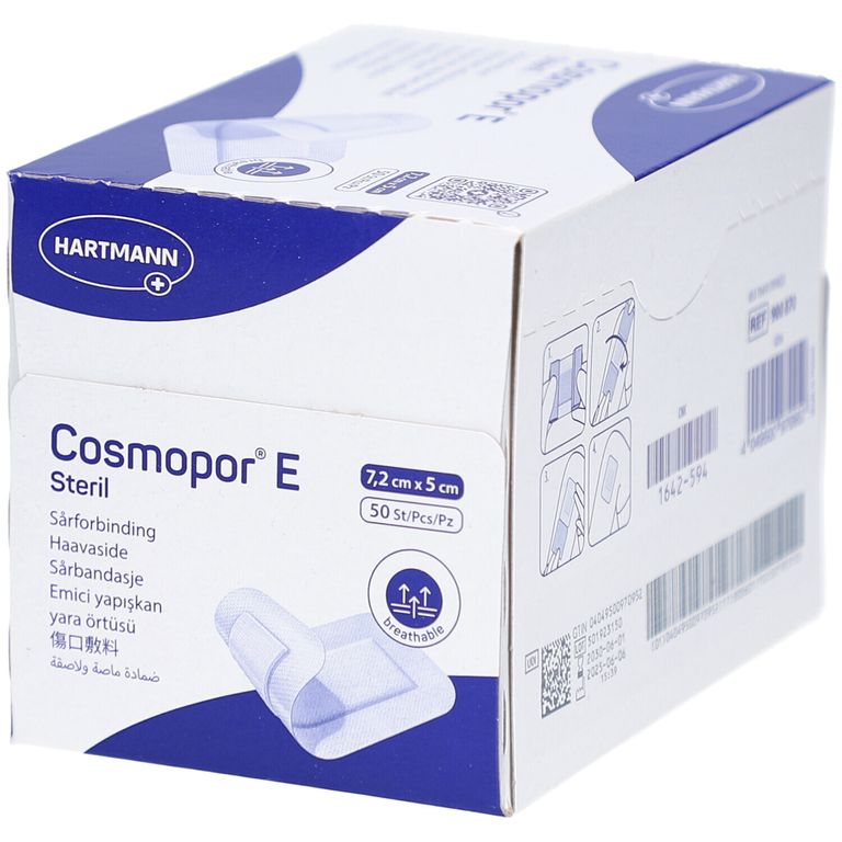 Hartmann Cosmopor® E Wundpflaster steril 50 Stück 7,2 x 5 cm 50 St ...