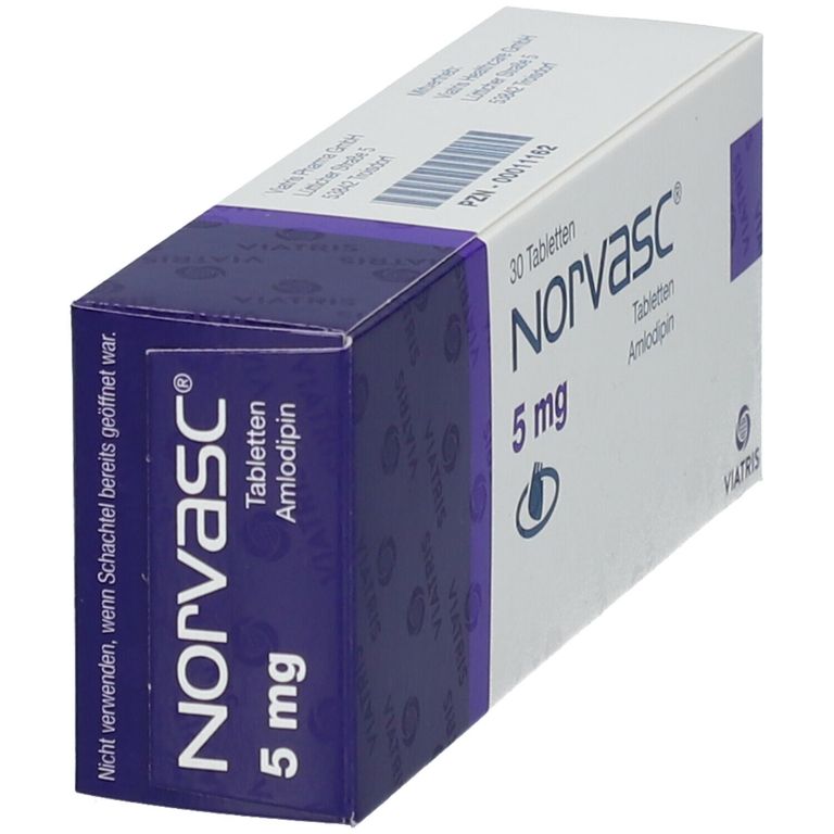 Norvasc® 5 mg 30 St mit dem E-Rezept kaufen - Shop Apotheke