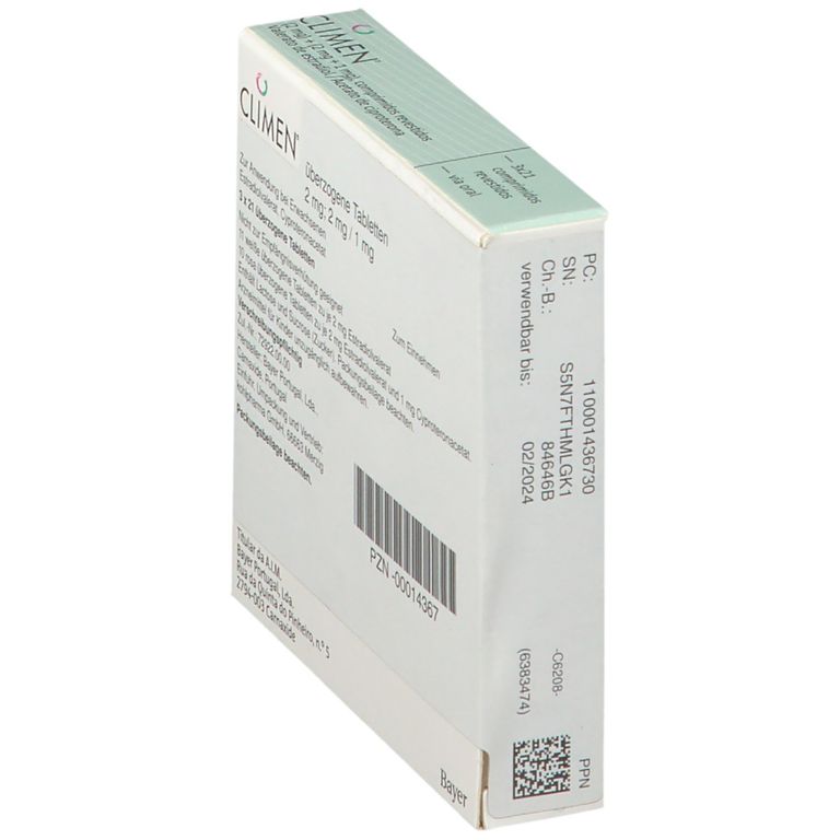 CLIMEN 2 mg/1 mg 3x21 St mit dem E-Rezept kaufen - Shop Apotheke