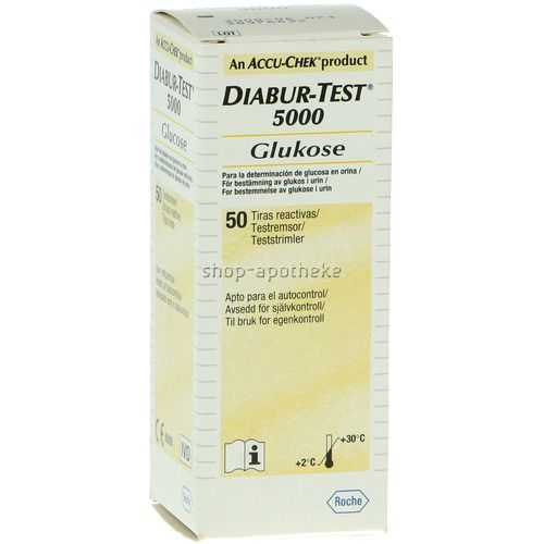 Diabur Test 5000 Teststreifen 5 St - Shop Apotheke