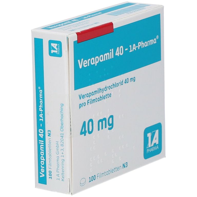 Verapamil 40 1A Pharma® 100 St mit dem E-Rezept kaufen - Shop Apotheke