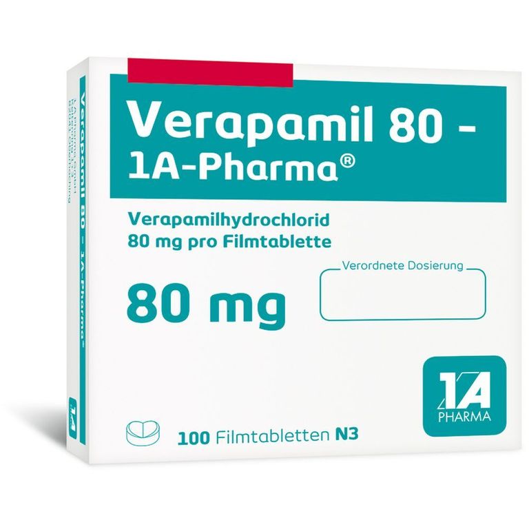 Verapamil 80 1A Pharma® 100 St mit dem E-Rezept kaufen - Shop Apotheke