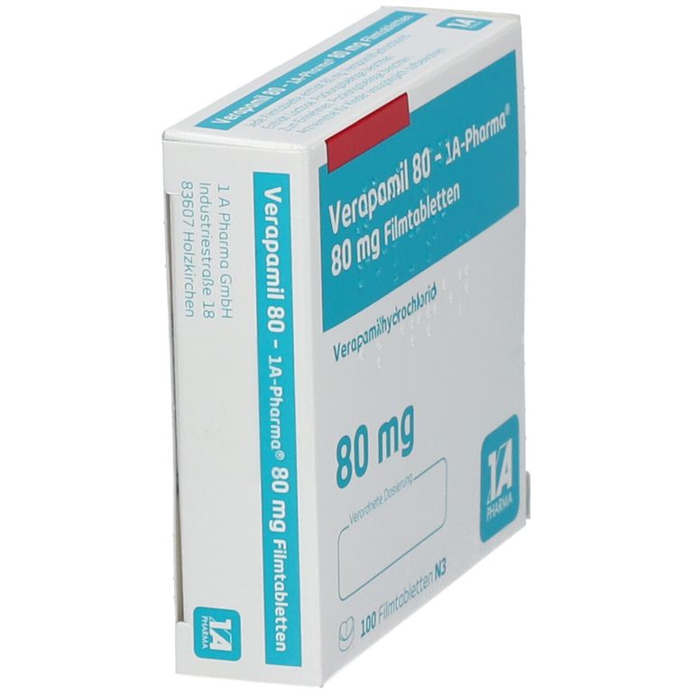 Verapamil 80 1A Pharma® 100 St mit dem E-Rezept kaufen - Shop Apotheke