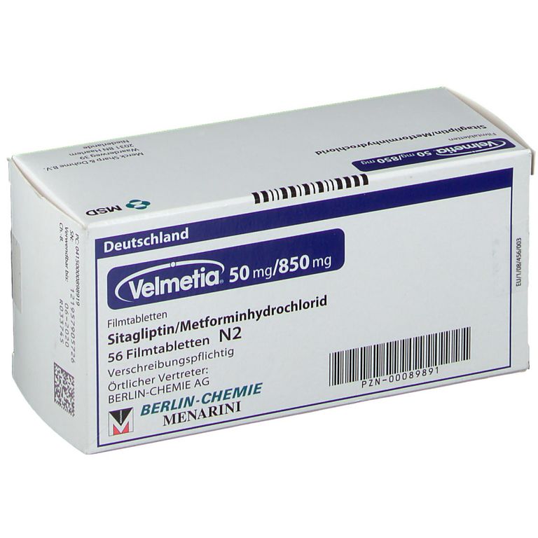 Velmetia® 50 mg/850 mg 56 St mit dem E-Rezept kaufen - Shop Apotheke