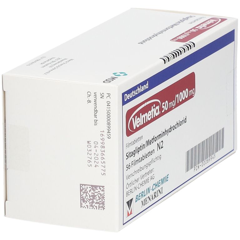 Velmetia® 50 mg/1000 mg 56 St mit dem E-Rezept kaufen - Shop Apotheke