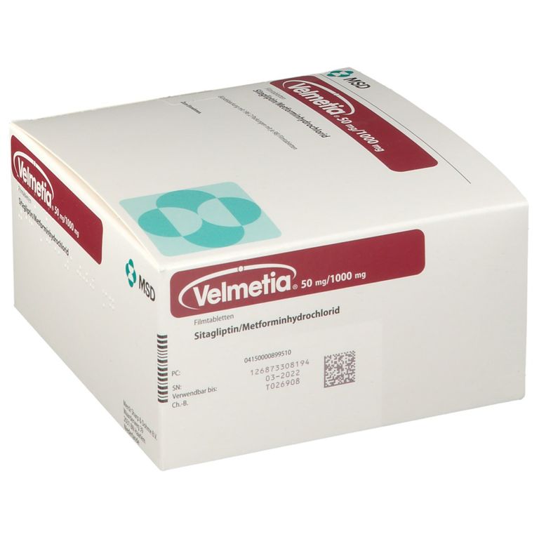 Velmetia® 50 mg/1000 mg 196 St mit dem E-Rezept kaufen - Shop Apotheke
