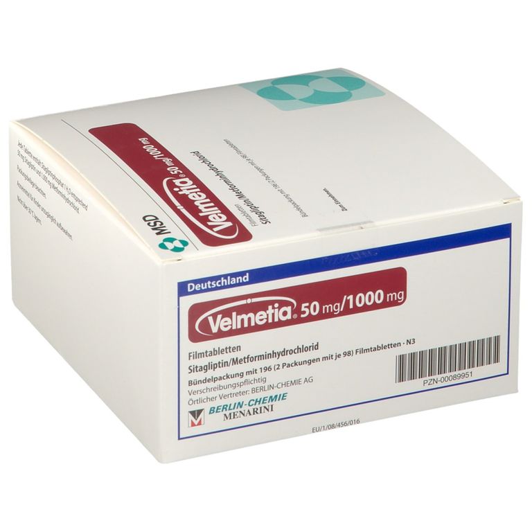 Velmetia® 50 mg/1000 mg 196 St mit dem E-Rezept kaufen - Shop Apotheke
