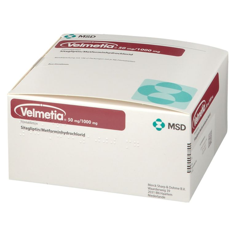 Velmetia® 50 mg/1000 mg 196 St mit dem E-Rezept kaufen - Shop Apotheke
