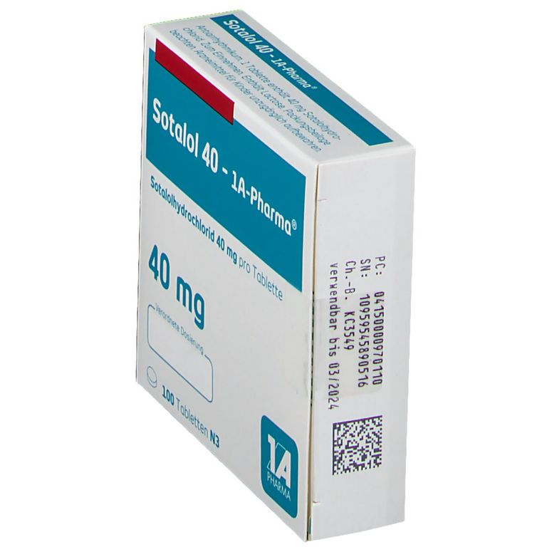 Sotalol 40 1A Pharma® 100 St mit dem E-Rezept kaufen - Shop Apotheke