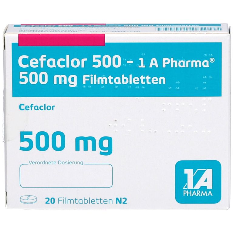 Cefaclor 500 1A Pharma® 20 St mit dem E-Rezept kaufen - Shop Apotheke