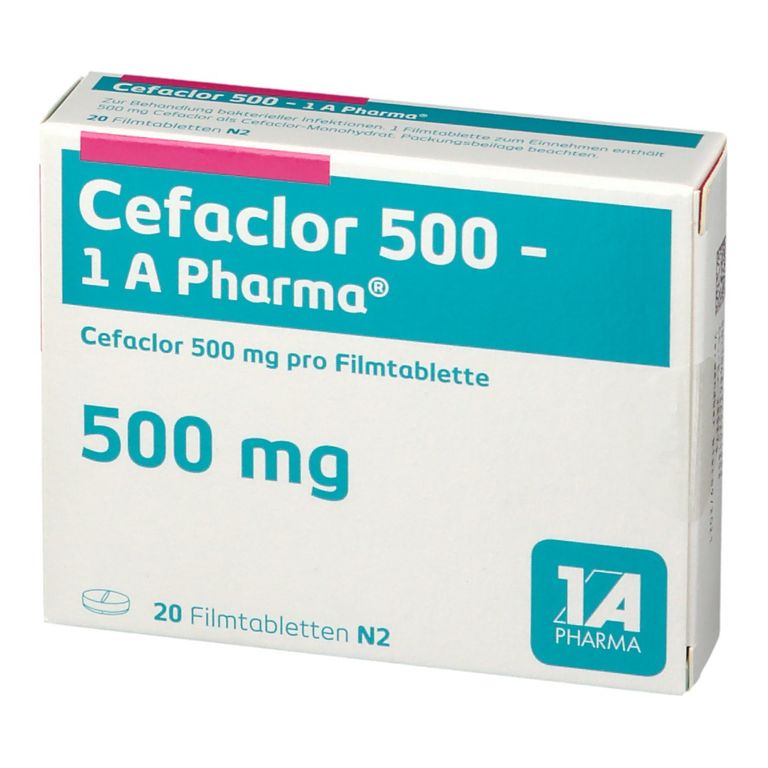 Cefaclor 500 1A Pharma® 20 St mit dem E-Rezept kaufen - Shop Apotheke