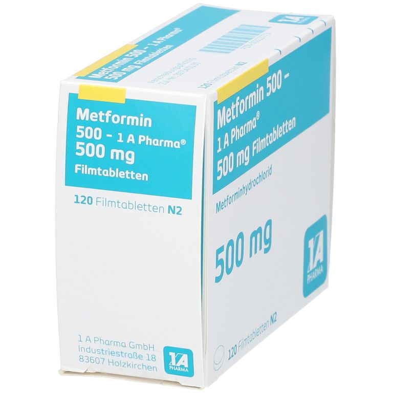 Metformin 500-1A Pharma® 120 St mit dem E-Rezept kaufen - Shop Apotheke