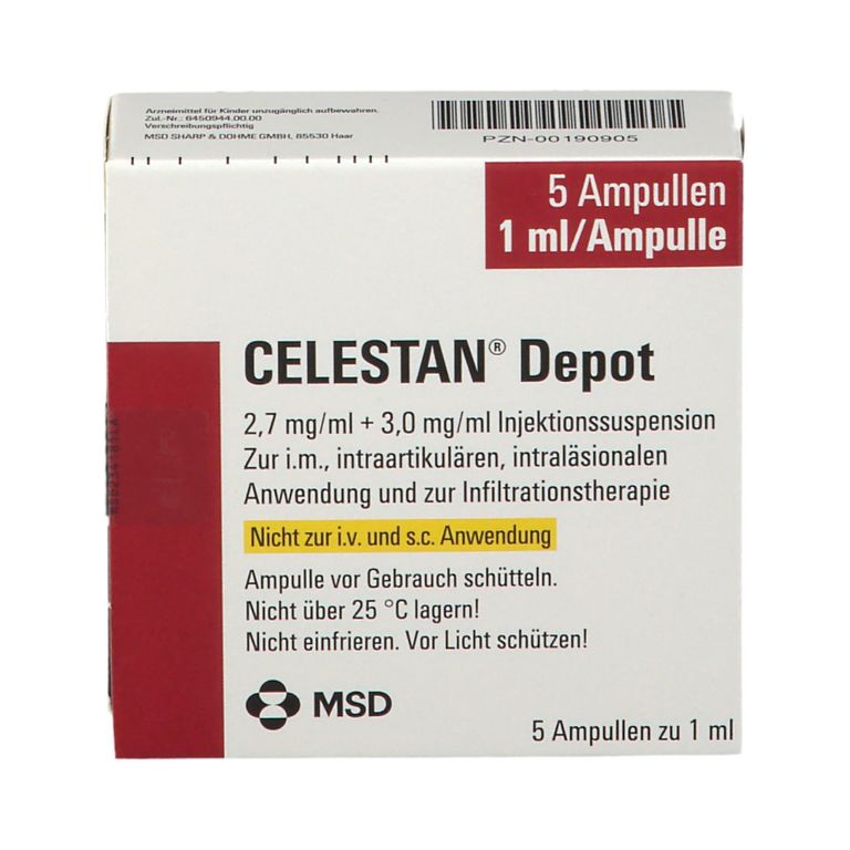 CELESTAN® Depot 2,7 mg/ml + 3 mg/ml 5x1 ml mit dem E-Rezept kaufen ...