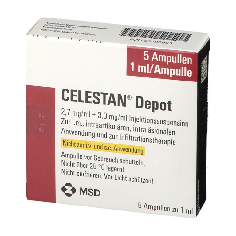 CELESTAN® Depot 2,7 mg/ml + 3 mg/ml 5x1 ml mit dem E-Rezept kaufen ...