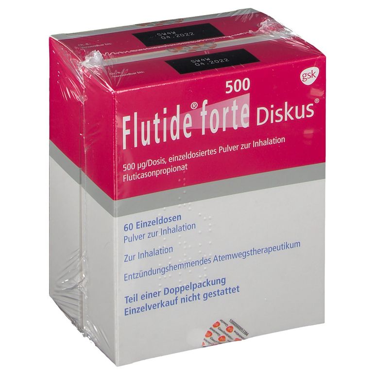 Flutide® forte 500 Diskus® 2x60 St mit dem E-Rezept kaufen - Shop Apotheke
