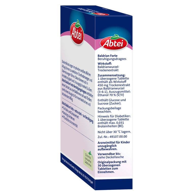 Abtei Baldrian Forte Beruhigungsdragees 30 St - Shop Apotheke