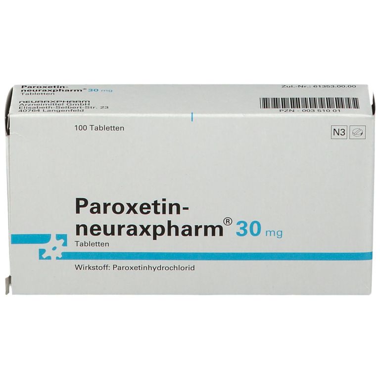 Paroxetin-neuraxpharm® 30 mg 100 St mit dem E-Rezept kaufen - Shop Apotheke