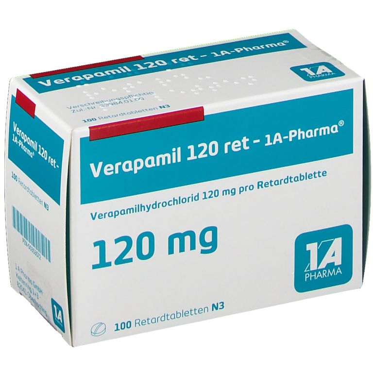 Verapamil 120 1A Pharm 100 St mit dem E-Rezept kaufen - Shop Apotheke