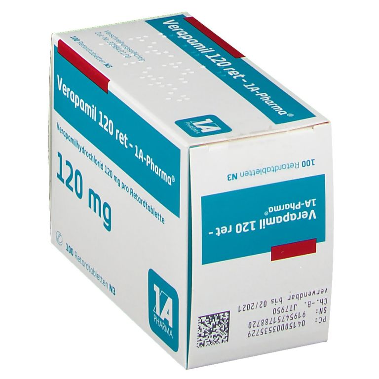 Verapamil 120 1A Pharm 100 St mit dem E-Rezept kaufen - Shop Apotheke