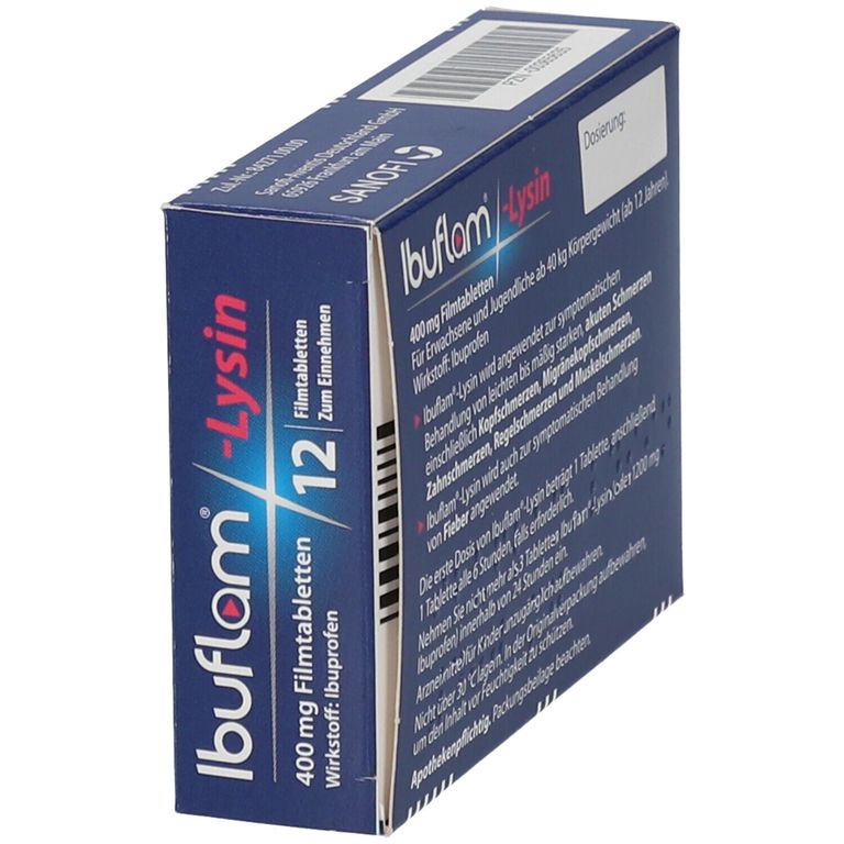 Ibuflam® Lysin 400 mg Ibuprofen 12 St - Shop Apotheke