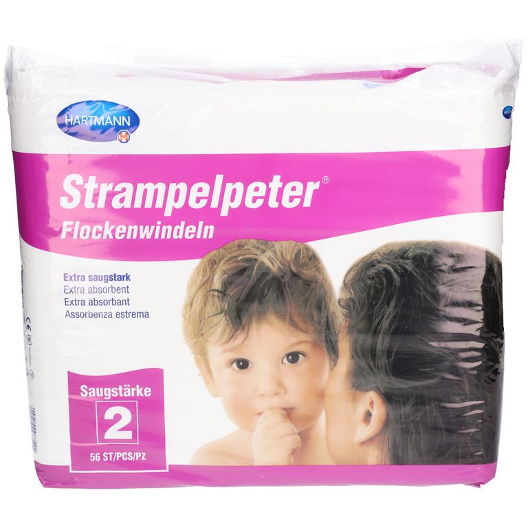 Strampelpeter® Flockenwindeln Saugstärke 2 56 St | Shop Apotheke