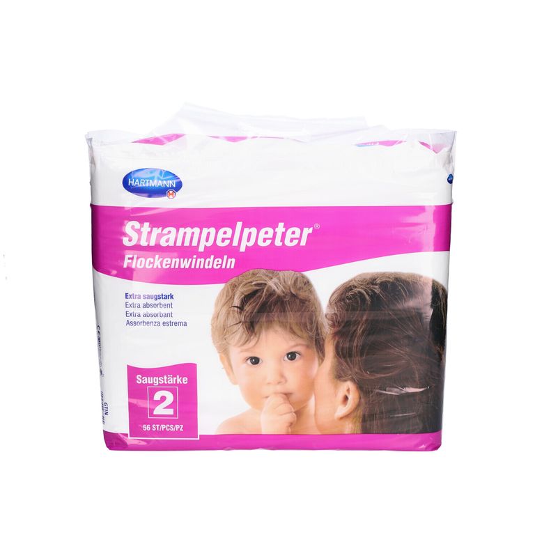 Strampelpeter® Flockenwindeln Saugstärke 2 56 St | Shop Apotheke