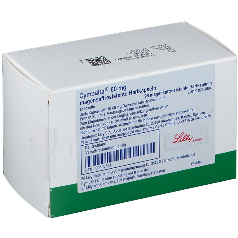 Cymbalta® 60 mg 98 St mit dem E-Rezept kaufen - Shop Apotheke