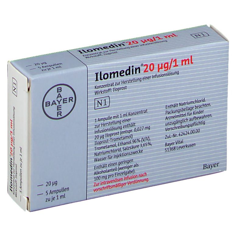 Ilomedin® 20 ug/1 ml 5x1 ml mit dem E-Rezept kaufen - Shop Apotheke