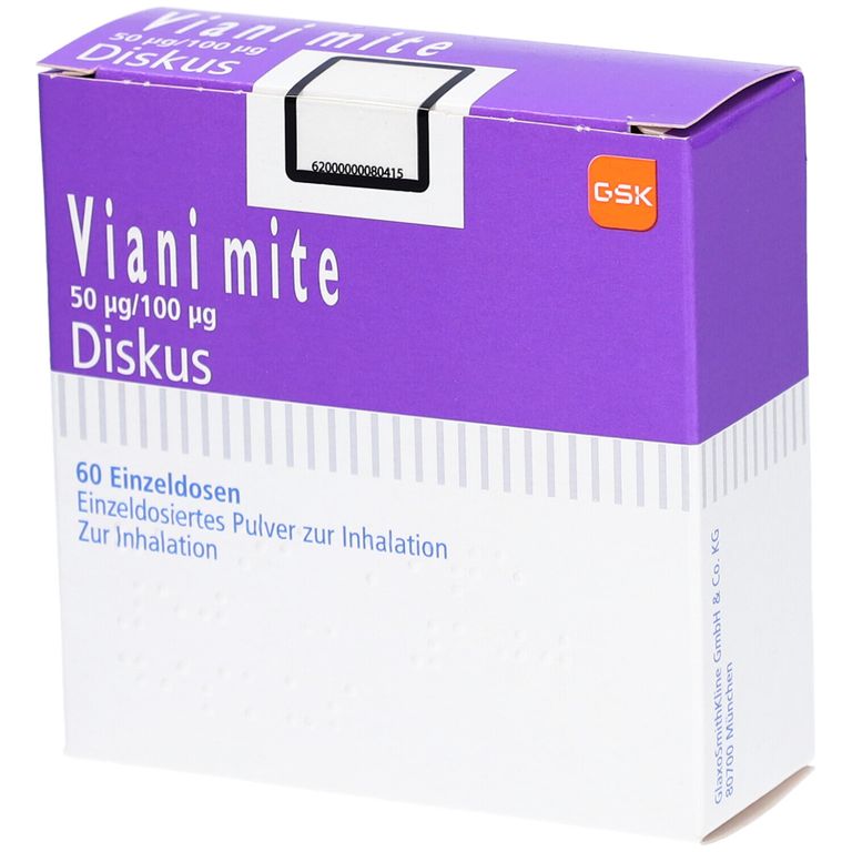 Viani® mite 50 ug/100 ug Diskus® 60 St mit dem E-Rezept kaufen - Shop ...